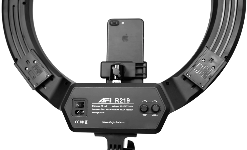 AFI R219 Ring Light with cell phone holder for makeup - General Pro
