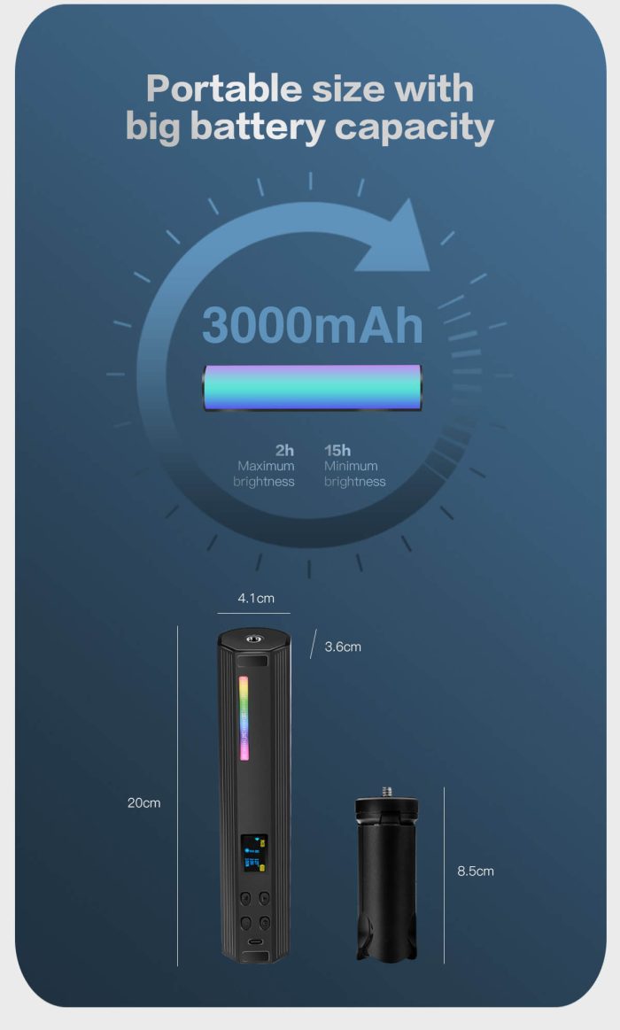 DigitalFoto W200 Magnetic RGB Tube Light - General Pro