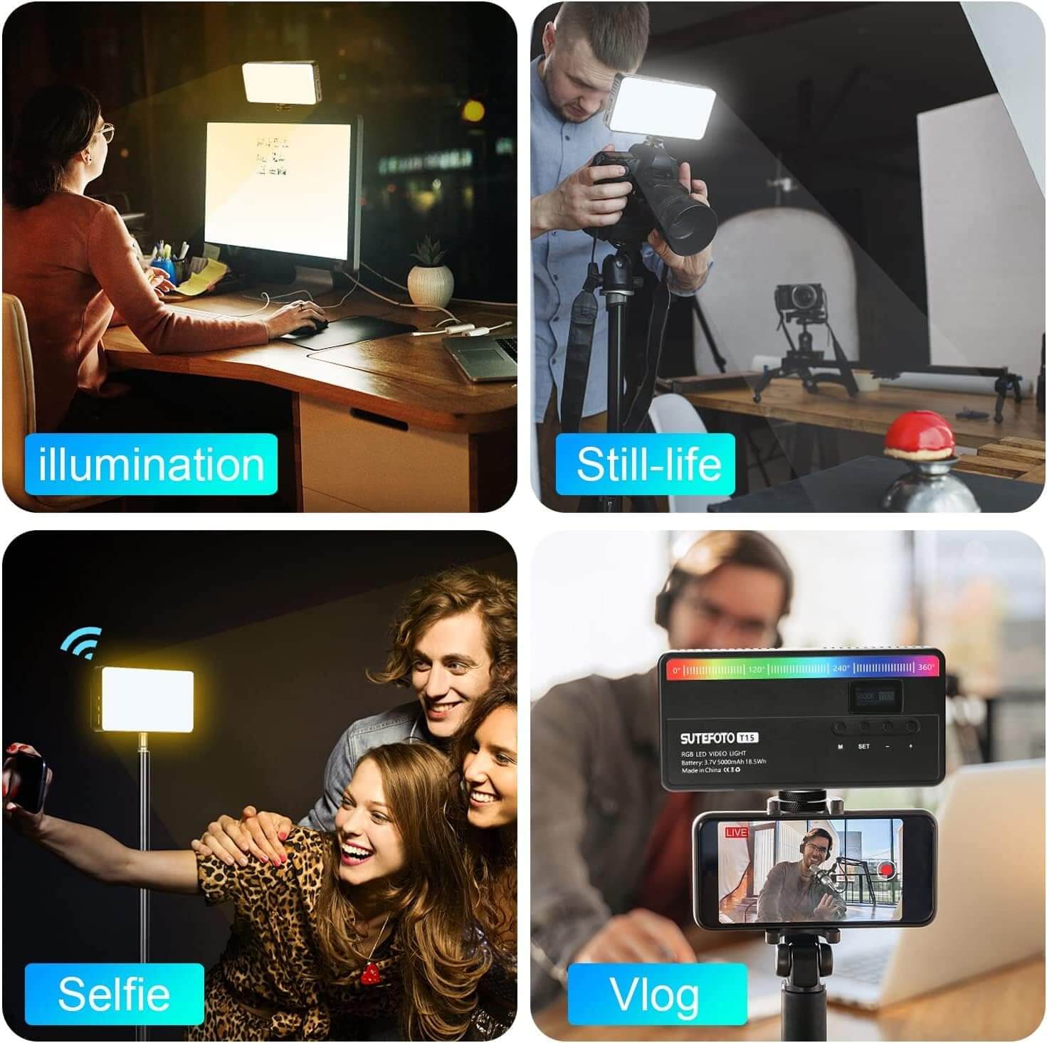 Sutefoto T15 RGB LED - General Pro